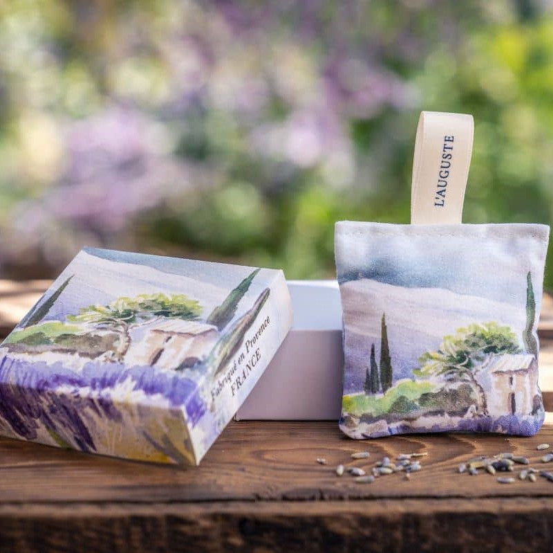 Organic lavender sachet with gift box "Cabanon" – L'AUGUSTE Provence